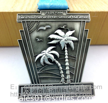 3D Embossed Die cast Award medals, Highly Detailed 3D metal medal with ribbon supplier