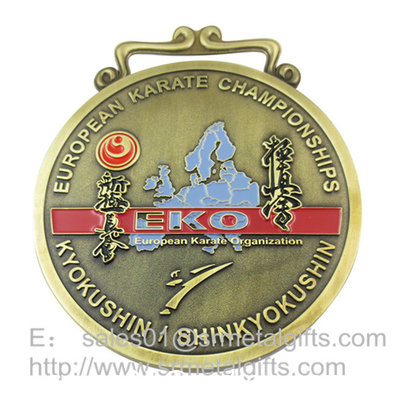3D Embossed Die cast Award medals, Highly Detailed 3D metal medal with ribbon supplier