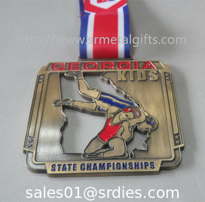 Die Cast Metal Kungfu Medals, Die Casting 3D Raised Kungfu Winner Medals supplier