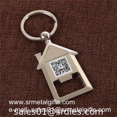 House shaped metal bottle opener key holder, house shape beer opener key holders supplier