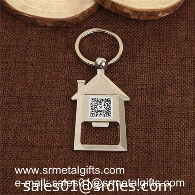 House shaped metal bottle opener key holder, house shape beer opener key holders supplier