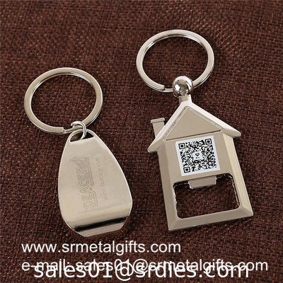 House shaped metal bottle opener key holder, house shape beer opener key holders supplier