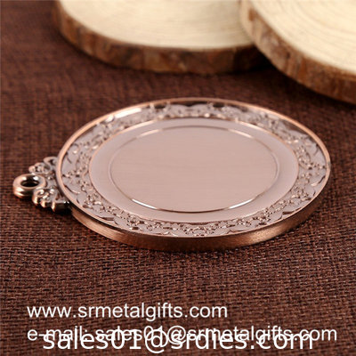 China stock metal blank medals, brush antique bronze blank race medals cheap supplier