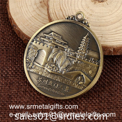 Custom metal souvenir embossed token coin, antique bronze souvenir coins supplier