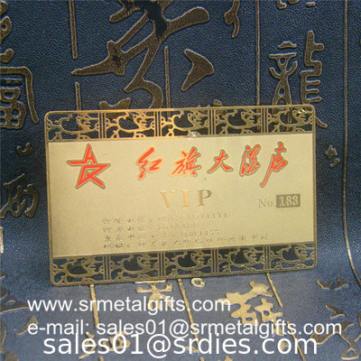 Innovative etching metal name card and member cards wholesale supplier
