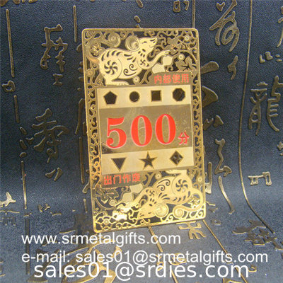 Innovative etching metal name card and member cards wholesale supplier