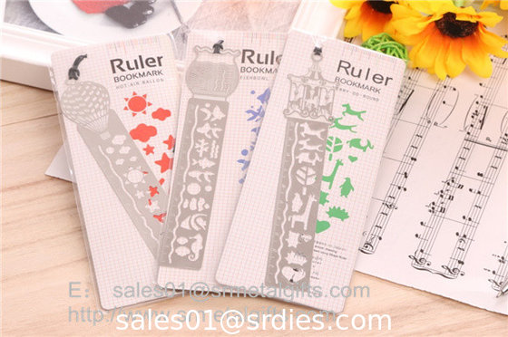 Photographic etching brass ruler bookmarks, custom steel ruler bookmarks supplier