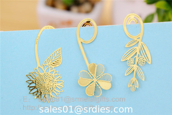 Exquisite etched copper page markers wholesale, custom etching metal bookmarks supplier