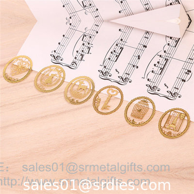 Photo etching brass page marker bookmarks wholesale at low cost supplier