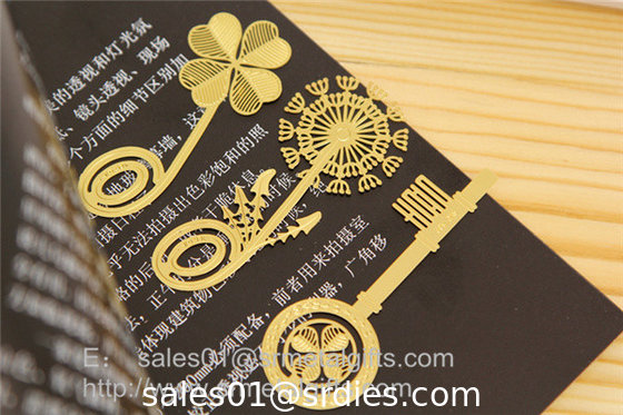 Personalized Etch metal page marker for book, metal book markers factory supplier