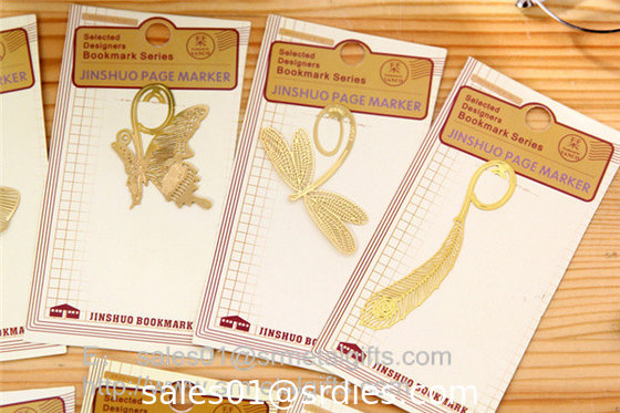 Metal bookmark factory for personalised etching metal book page marker supplier
