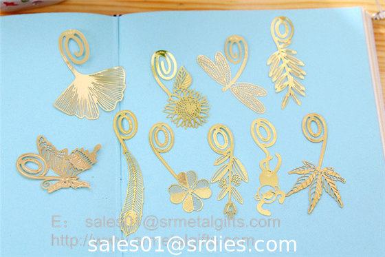 Custom designed etching metal bookmarks for reading, etched steel bookmarks supplier