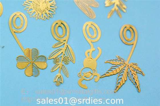 Custom designed etching metal bookmarks for reading, etched steel bookmarks supplier