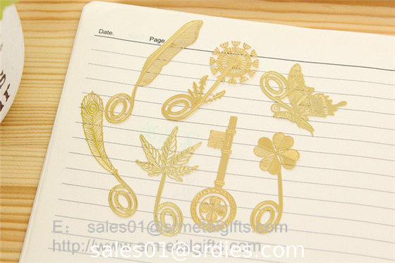 China Custom Metal Bookmarks for book, Low cost customized metal book mark supplier