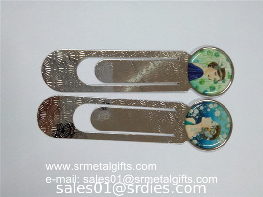 Clear epoxy coated steel bookmarks, print epoxy coating metal bookmarks factory supplier