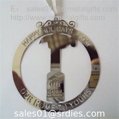 Heart shape polish steel bookmark, etched heart shape mirror effect steel bookmarks supplier