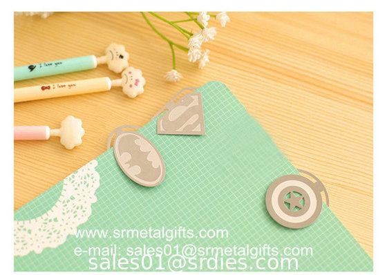 Etched Metal Bookmark Clip for book, Metal Book Mark Stationery Office Accessories supplier