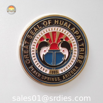 Custom made imitation gold plated metal souvenir coins wholesale supplier