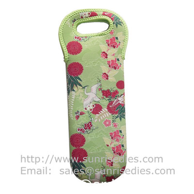 4.5mm Thick Insulated Neoprene Wine Bottle Cooler Tote Carrier in 1x750ml pack supplier