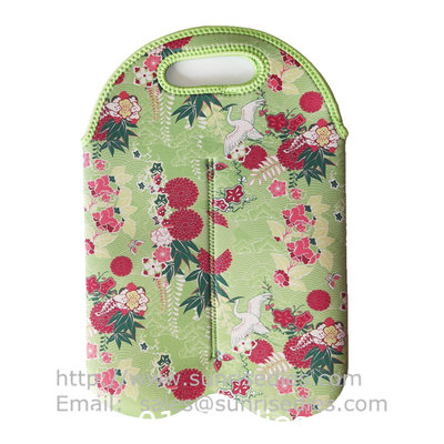 4.5mm Thick Insulated Neoprene Wine Bottle Cooler Tote Carrier in 1x750ml pack supplier