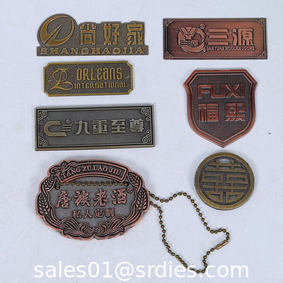 Custom make metal wine bottle neck tags manufacturer in China supplier