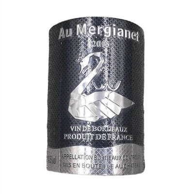 Arch shaped metal red wine bottle labels and tags China supplier supplier