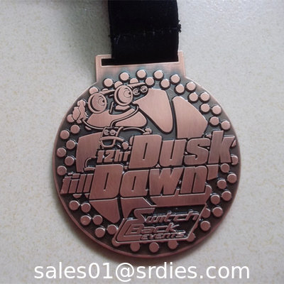 Antique gold plated metal boating club medals manufacturer from China supplier