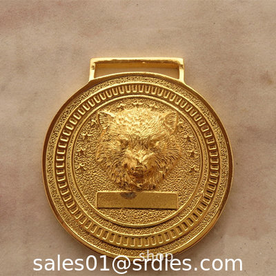 Antique gold plated metal boating club medals manufacturer from China supplier