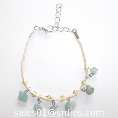 Wholesale Gem Stone Amethyst Charm Bracelet Adjustable 7.8", Natural Crystal Quartz string bracelet for girls. supplier