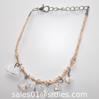 Wholesale Gem Stone Amethyst Charm Bracelet Adjustable 7.8", Natural Crystal Quartz string bracelet for girls. supplier