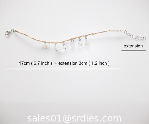 Wholesale Gem Stone Amethyst Charm Bracelet Adjustable 7.8", Natural Crystal Quartz string bracelet for girls. supplier