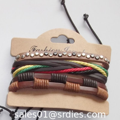 Handmade Genuine Leather Bracelets, Fashion Multilayer Leather Adjustable Wristband Bangle with Multicolor Cords supplier