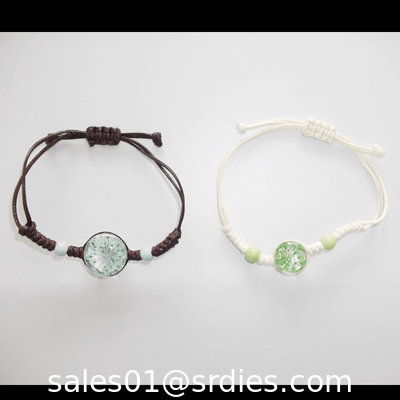 Natural Dried Flowers Handmade Charm Bracelets at Small Wholesale for Cheap, Dried Gypsophila Charm Bracelets supplier