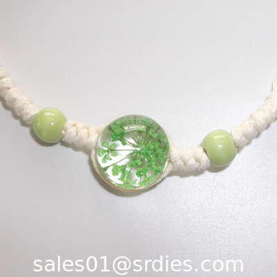 Natural Dried Flowers Handmade Charm Bracelets at Small Wholesale for Cheap, Dried Gypsophila Charm Bracelets supplier