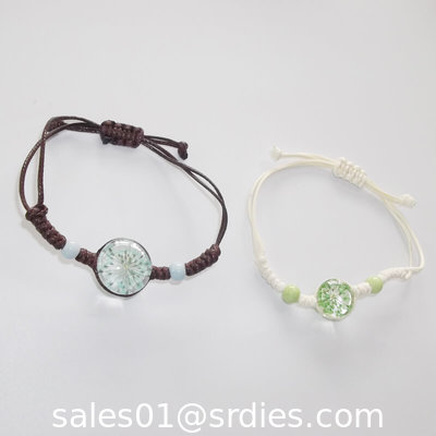 Natural Dried Flowers Handmade Charm Bracelets at Small Wholesale for Cheap, Dried Gypsophila Charm Bracelets supplier