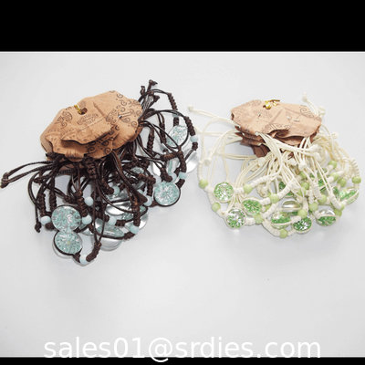 Clear Resin Conch Shell Drift Bottle Pendant bracelet with 8 inch Wax Cord Adjustable supplier