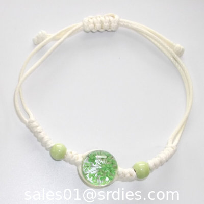 Clear Resin Conch Shell Drift Bottle Pendant bracelet with 8 inch Wax Cord Adjustable supplier