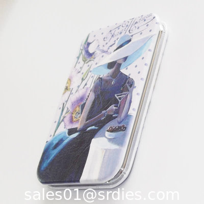 Rectangle Metal Pocket Mirror Compacts Wholesale, Double-Sided Mirror with 1x/3x Magnification supplier
