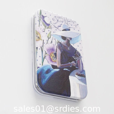 Rectangle Metal Pocket Mirror Compacts Wholesale, Double-Sided Mirror with 1x/3x Magnification supplier