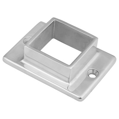 Floor Mounted Stair Railing Handrail Tube Flange stainless steel Square Pipe Plate