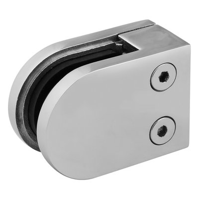 Hot Selling 304 Stainless Steel D shape Square Wall Mounted Glass Clamp Clip Bracket Holder