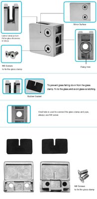 Hot selling square glass clip