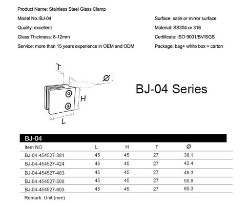 Hot selling square glass clip