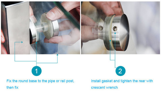 Hot selling round glass clip is easy to install and can be customized