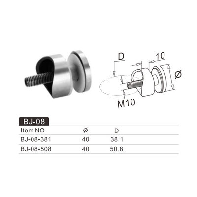 Hot selling round glass clip is easy to install and can be customized
