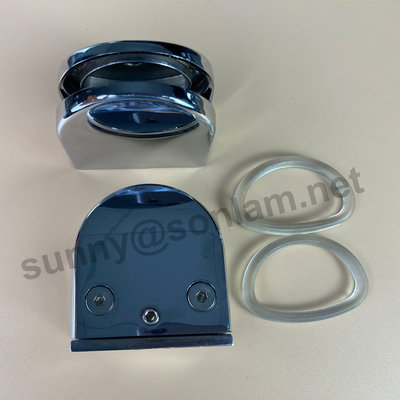 Hot selling D-shaped curved glass clip is easy to install