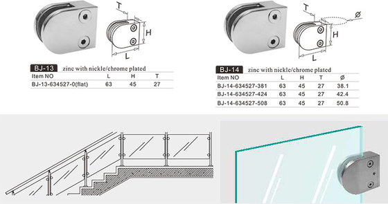 Hot selling D-shaped glass clip is easy to install