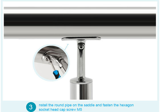 Hot selling stainless steel handrail accessories movable bracket can be customized size