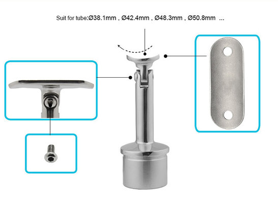 Hot selling stainless steel handrail accessories movable bracket can be customized size
