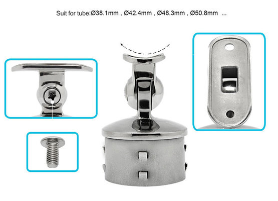 Hot Selling stainless steel handrail accessories movable bracket staircase pillar pipe support